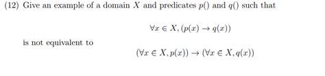 answered 12 give an example of a domain x and… bartleby