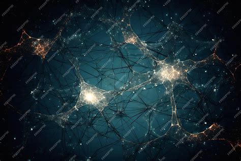 Premium Photo The Neural Network Is Depicted As The Interaction Of