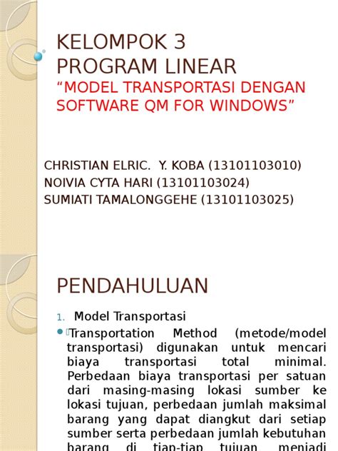 Linear Programming With Pom Qm Pdf