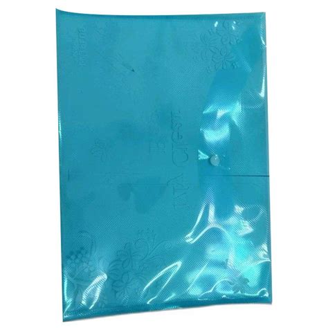 Plastic Blue Button File Folder For Office Paper Size A At Best Price In New Delhi