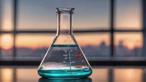 Premium Ai Image Science Experiment Flask On White Backgroundglass