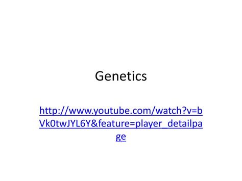PPT Genetics PowerPoint Presentation Free Download ID 2478529