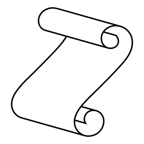 Black Linear Scroll Vector Icon Roll Pictogram Vector Art At Vecteezy