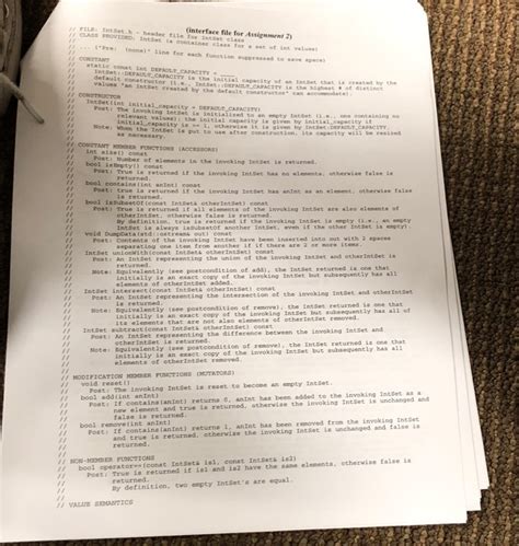 Solved 8 A6j Suppose You Are The Developer For The Intset