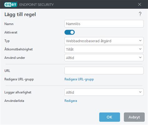 Lägga Till Webbkontrollregler Eset Endpoint Security 12 Eset Onlinehjälp