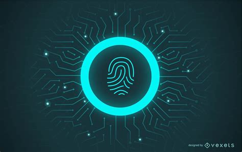 Fingerprint Password Illustration Vector Download