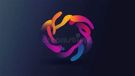 Modern Logo Of Human Figures Creating A Circular Unity Symbol With A Sleek Gradient Background