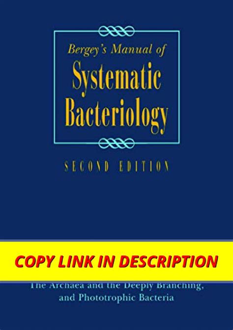 [mobi] Books Bergeys Manual Of Systematic Bacteriology Volume One The Archaea And The Deeply