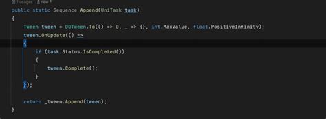 cant seem be able to convert a unitask into a tween for using it inside