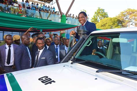 President Hichilema Delivers 156 Police Cars Funded By Cdf To Lusaka — Presidential Delivery