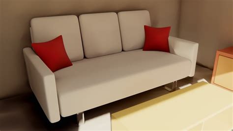 How To Model A Sofa Using Blender Low Poly Beginner Modeling Tutorial Youtube
