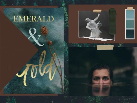 50 Emerald Green Watercolor Backgrounds Adorned In Gold