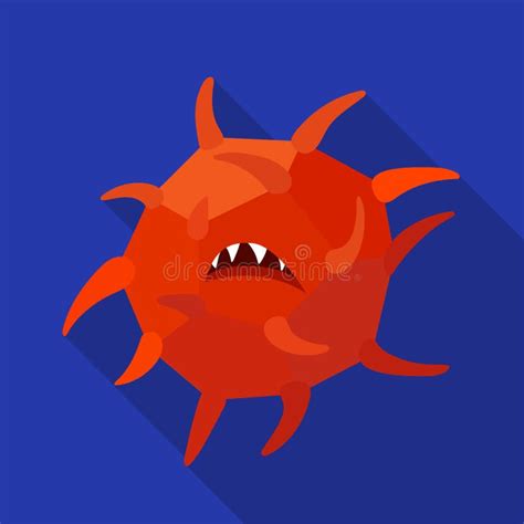 Computer Virus Icon In Flat Style Isolated On White Background Hackers And Hacking Symbol Stock