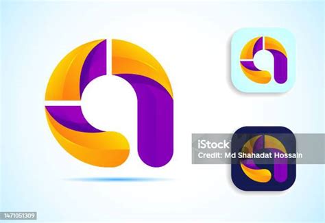 추상 종이 접기 초기 알파벳 로고 디자인 여러 색 그라데이션 문자 아이콘 벡터 그림입니다 0명에 대한 스톡 벡터 아트 및 기타 이미지 Istock