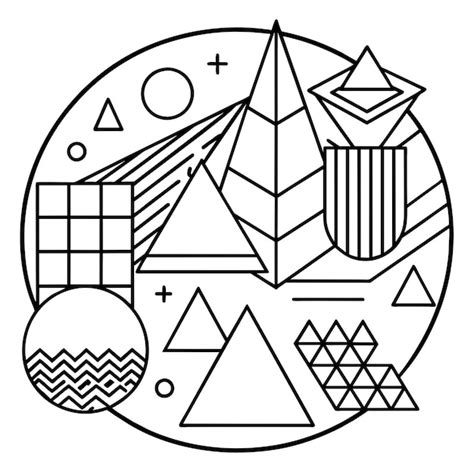 Premium Vector Abstract Geometric Shapes In Memphis Style Illustration