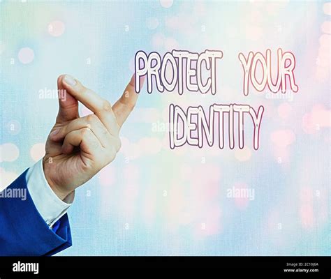 Handwriting Text Protect Your Identity Conceptual Photo Secure From Data Breach And Information