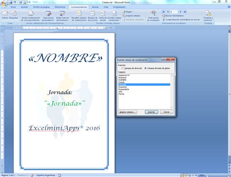 Mini Aplicaciones En Excel Pasar Datos De Excel A Word Con Macro Combinar Correspondencia