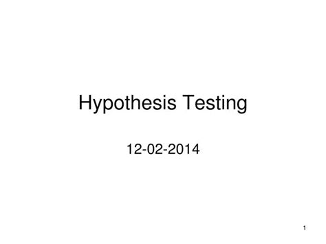 PPT Hypothesis Testing PowerPoint Presentation Free Download ID