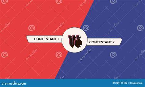 Versus Groovy Retro Comparison Blank Vs Vector Background Template