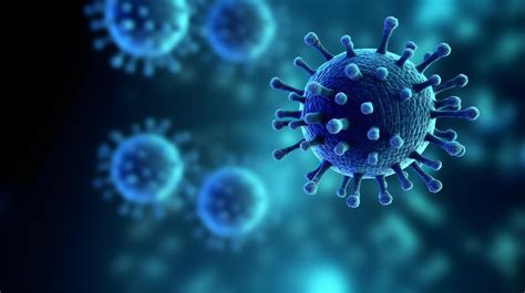 Premium Photo A Blue Background With A Virus And A Blue Background
