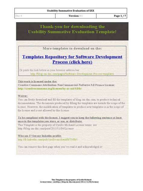 Usability Summative Evaluation Pdf