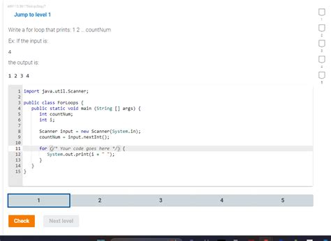 solved write a for loop that prints 1 2 … countnum ex if