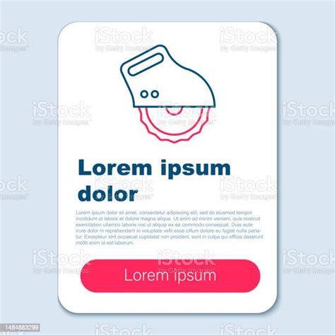 회색 배경에 고립 된 강철 이빨 디스크 아이콘라인 전기 원형 톱 나무 또는 금속을 절단하기위한 전기 손 도구 다채로운 개요 개념 벡터 Rotary International에