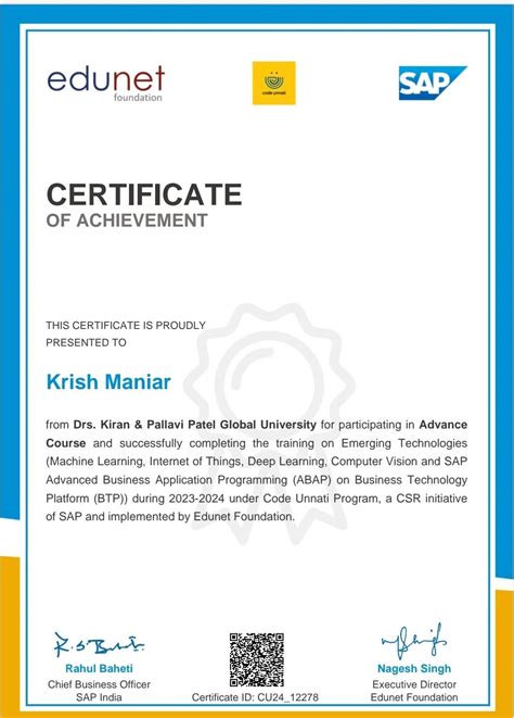 Krish Maniar On Linkedin Python Ai Ml Deeplearning Iot Computervision Abap Edunet…