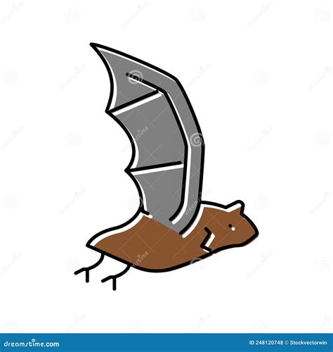Bat Halloween Color Icon Vector Illustration Stock Vector