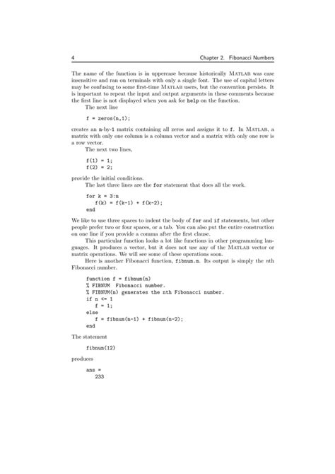 Fibonacci Using Matlab Pdf