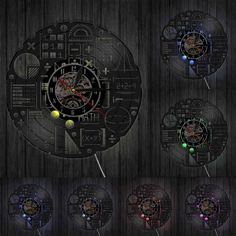 Math Formulas Wall Clock Math Equation Educational Vicedeal