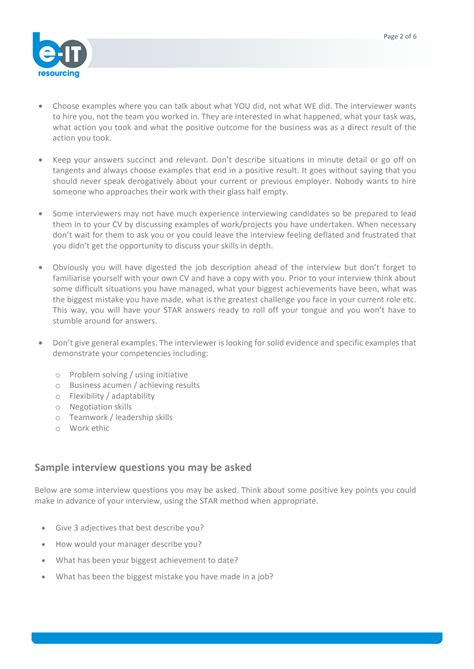 SOLUTION Answering Interview Questions Using Star Method Studypool