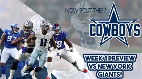 Now Bout Them Cowboys Nfl Week 1 New York Giants Vs Dallas Cowboys