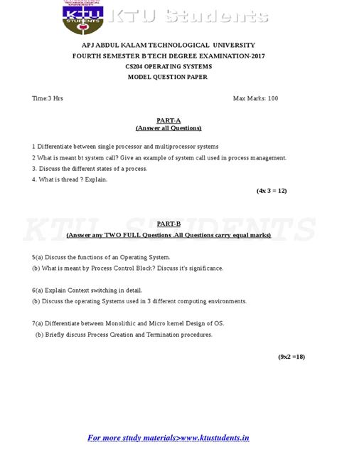 Cs 204 Operating Systems Pdf Scheduling Computing Computing