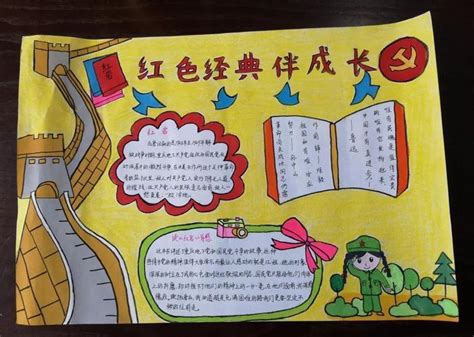 红色经典手抄报的简笔画 简笔画图片大全 普车都