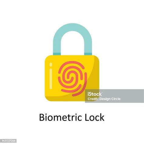 생체 인식 잠금 벡터 플랫 아이콘 디자인 그림입니다 흰색 배경에 클라우드 컴퓨팅 기호 Eps 10 파일 고객에 대한 스톡 벡터