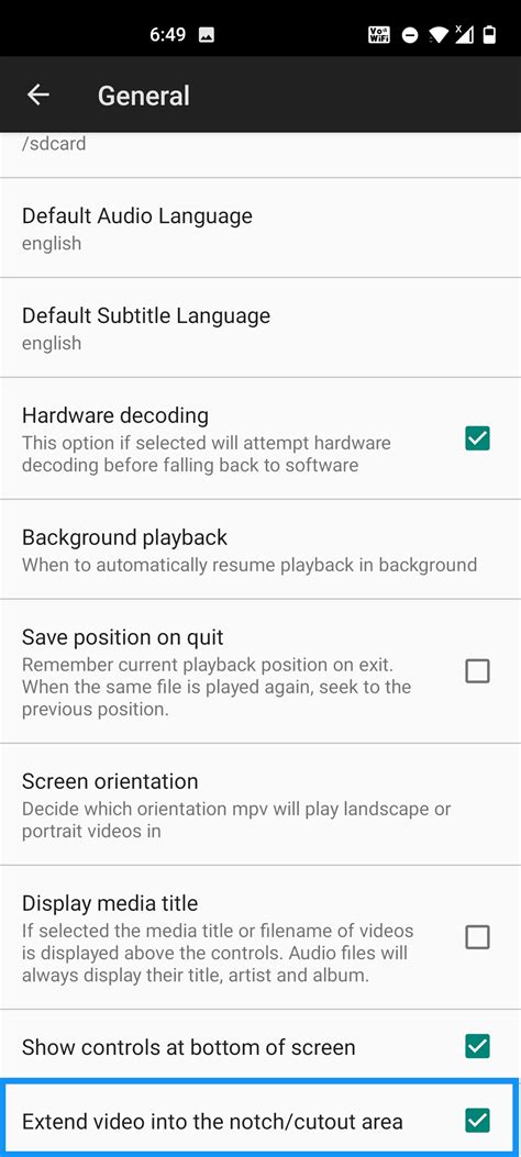 Mpv Android MPV Does Not Recognise The Phone S Notch Area Anymore And