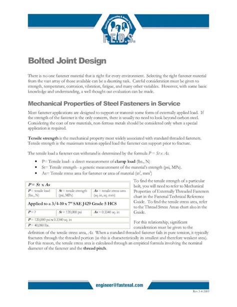 Pdf Bolted Joint Design Fastenal Bolted Joint Designpdf · Bolted
