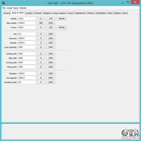 Savegame Editor V3 2 For GTA San Andreas
