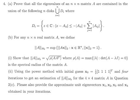 solved a prove that all the eigenvalues of an n×n matrix a