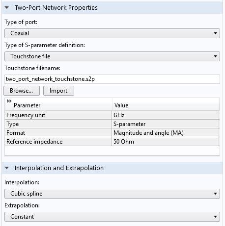 How To Simplify A Two Port Device Model Using A Touchstone File COMSOL Blog