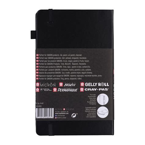 Sakura Sketch Note Book Black Paper 13cm X 21cm 80 Sheets 140gsm Local Art Shop