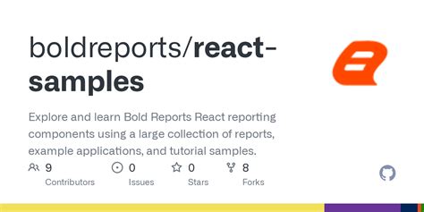 GitHub Boldreports React Samples Explore And Learn Bold Reports