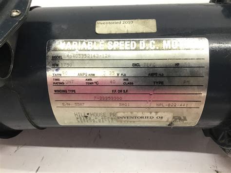 Variable Speed Dc Motor 46405352143 12a Bme Bearings And Surplus