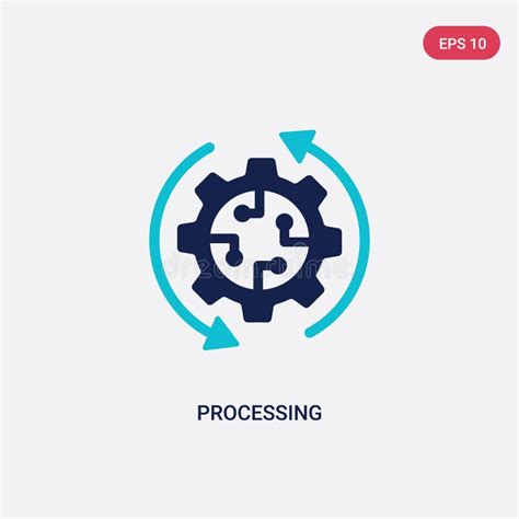 Processing Isolated Icon Simple Element Illustration From Artificial Intellegence Concept Icons