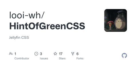 github looi wh hintofgreencss jellyfin css