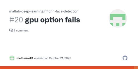 Gpu Option Fails Issue Matlab Deep Learning Mtcnn Face Detection Github