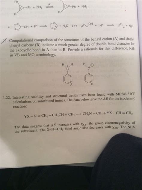 Solved Phnh3 Ph Ph C 21 Computational Comparison Of The