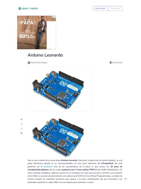 Arduino Leonardo Geeky Theory Pdf Equipo De Oficina Bienes Manufacturados