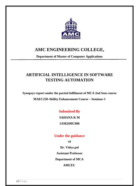 Artificial Intelligence In Software Testing Automation Pdf Software